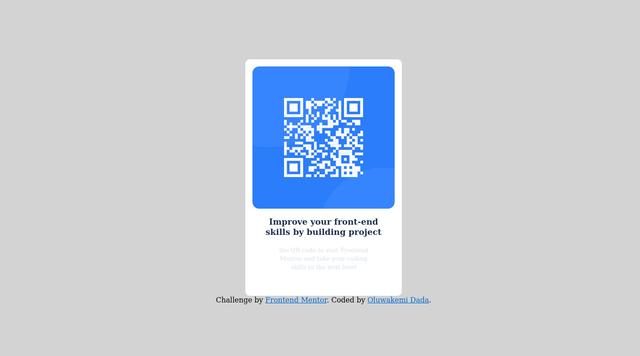 Frontend Mentor | qr code component with html and css coding challenge solution