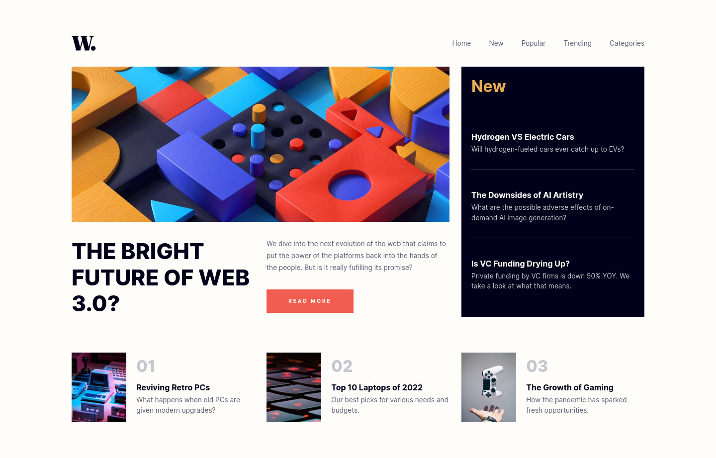 Frontend Mentor | Mobile-first website design using grid and flexbox coding challenge solution