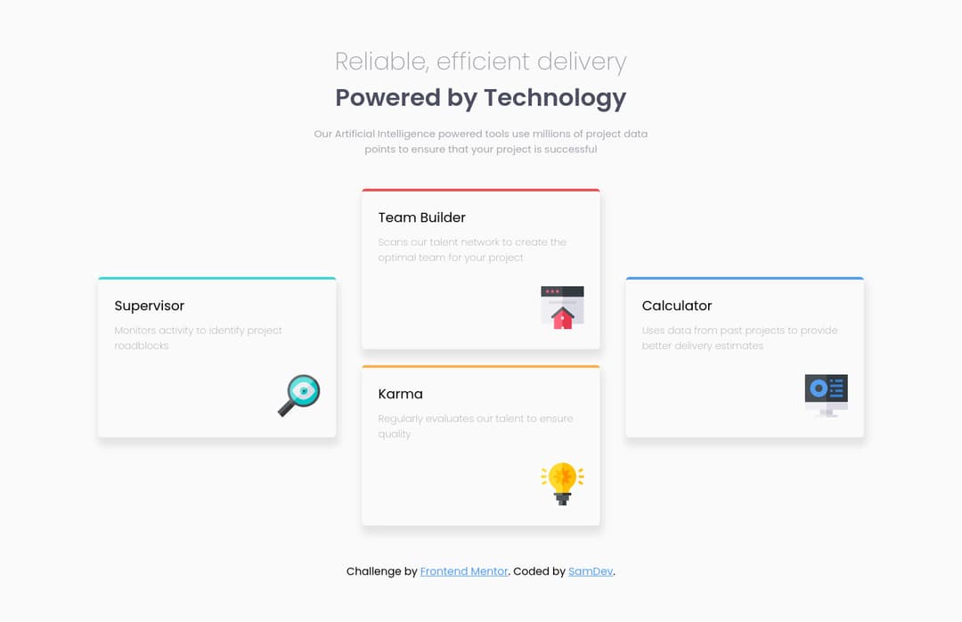 Frontend Mentor | Four Cards Section using Flex-box, Google font with some Animations coding ...