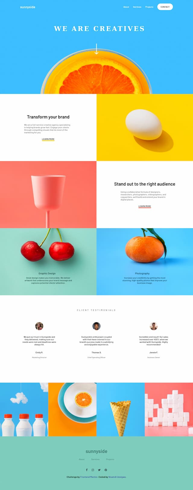 Frontend Mentor | This is a responsive site made using CSS grid and Flexbox coding challenge ...