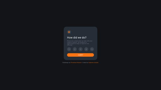 Frontend Mentor Interactive Rating Component Using Html Css And