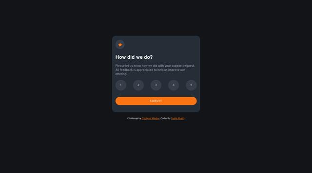 Frontend Mentor Responsive Interactive Rating Component Using Html