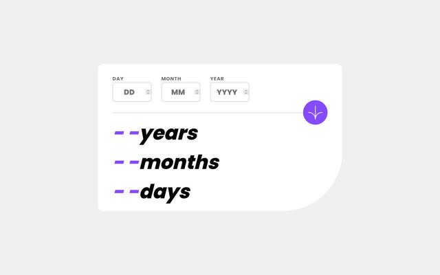 Frontend Mentor | Age Calculator using HTML, CSS, JS coding challenge solution