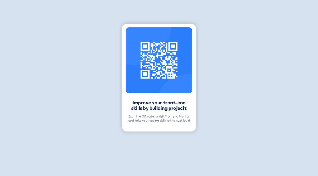 Frontend Mentor | Basic QR code integration with HTML & CSS and Flexbox, no library coding ...