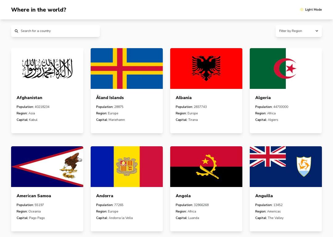 Frontend Mentor | Countries API using Next.js 13 and TailwindCSS coding challenge solution