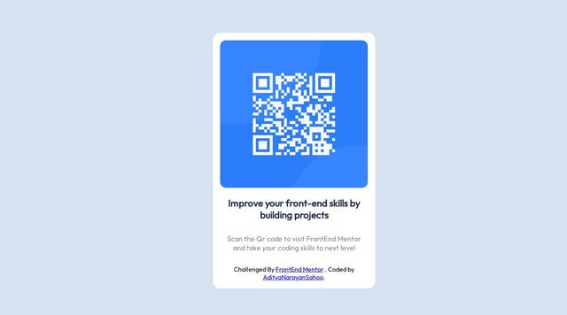 Frontend Mentor | QR Code Component Using Flexbox coding challenge solution