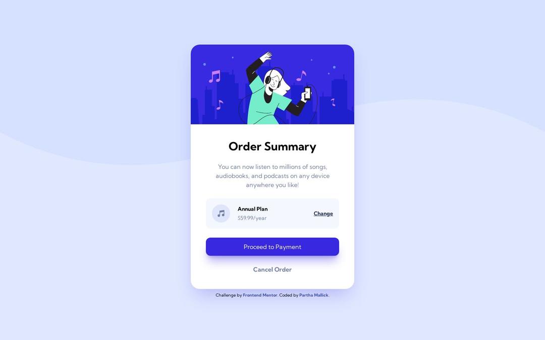 Frontend Mentor | Order summary component using Tailwind CSS coding challenge solution
