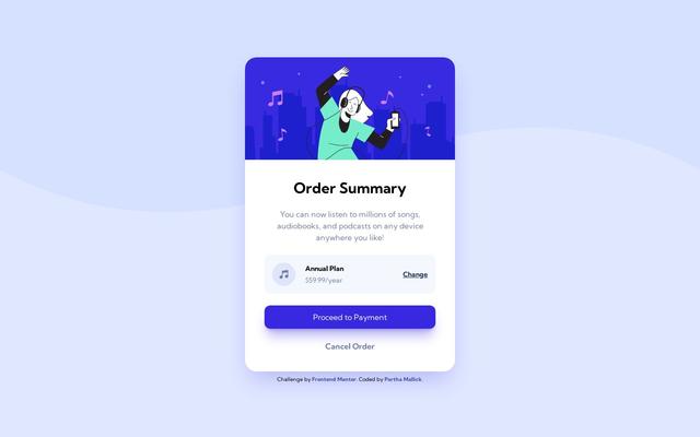 Frontend Mentor Order Summary Component Using Tailwind Css Coding
