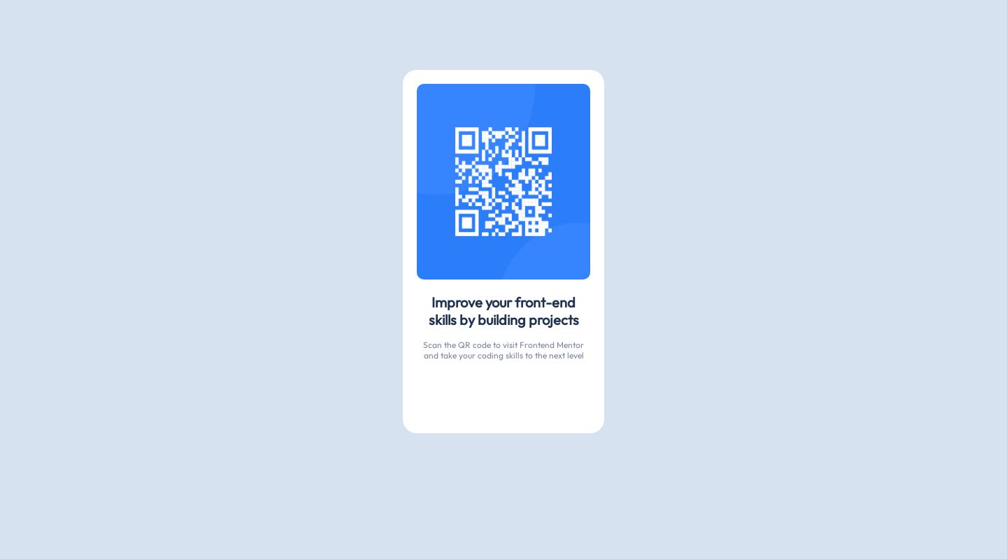Frontend Mentor | QR code component using html5 and CSS. coding challenge solution