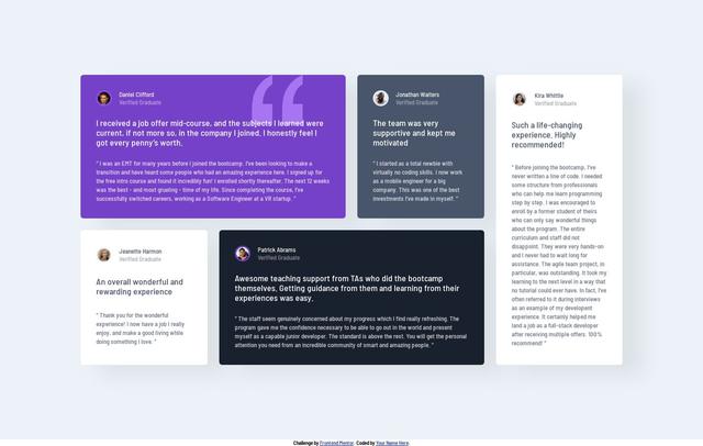 Frontend Mentor | Responsive, Grid layout. coding challenge solution