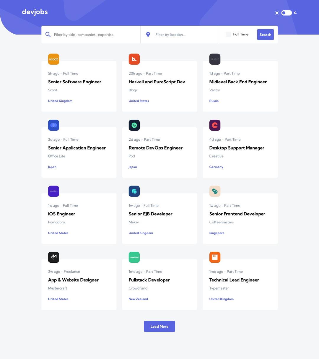Frontend Mentor | Devjobs Board coding challenge solution