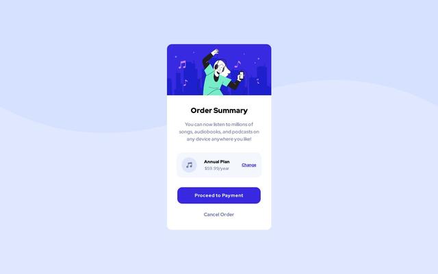Frontend Mentor | Order Summary Component coding challenge solution