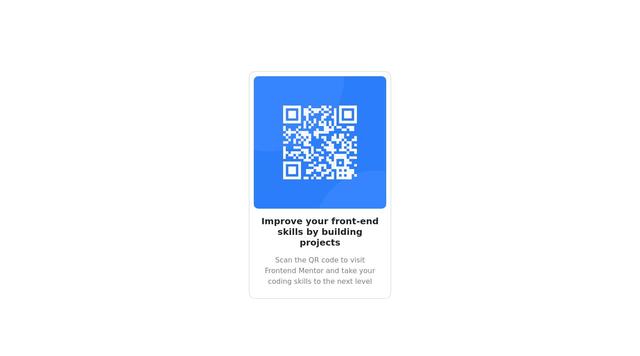 Frontend Mentor | QR Code Component - using bootstrap card coding challenge solution