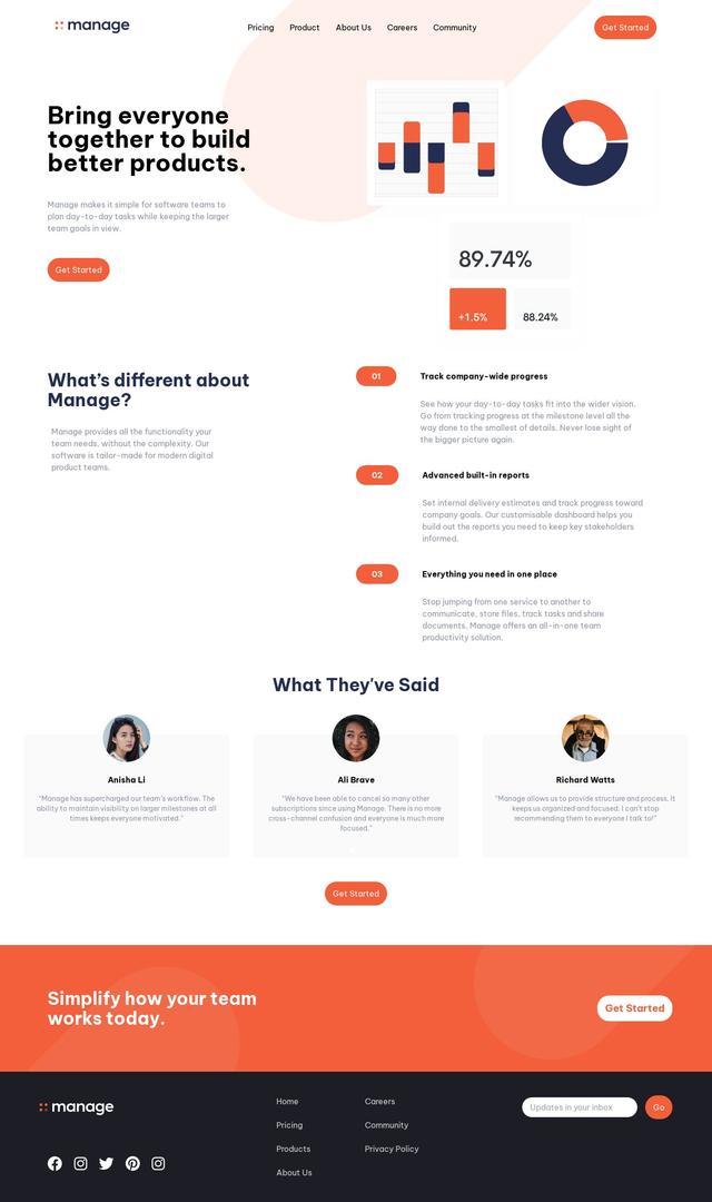 Frontend Mentor | Responsiv Landing Page using ReactJS + tailwindCSS coding challenge solution