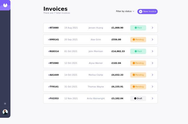 Frontend Mentor | Responsive Invoice app with angular and ngbootstrap coding challenge solution
