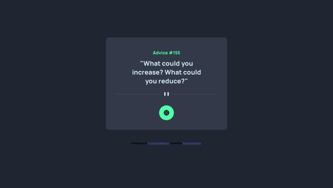 Frontend Mentor Advice Generator Using Html Css And Javascript Coding Challenge Solution