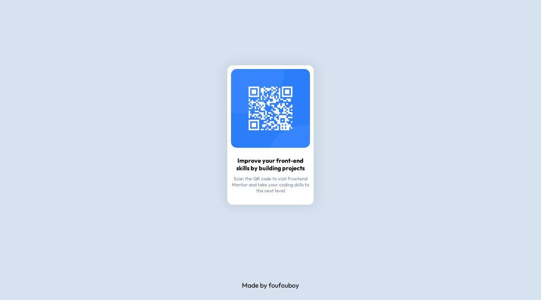 Frontend Mentor | QR-Code component, using only HTML and CSS coding challenge solution