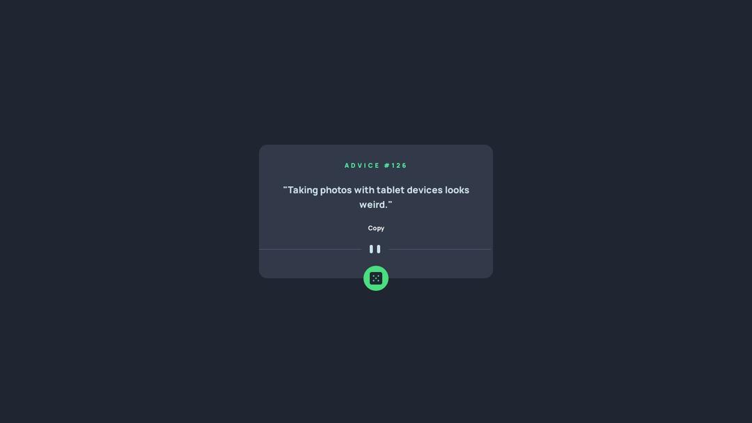 Frontend Mentor | Advice generator with react and tailwind coding challenge solution