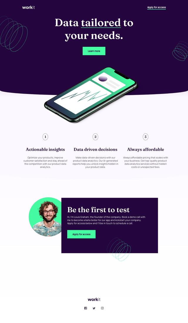 Frontend Mentor | Work-it Landing Page coding challenge solution