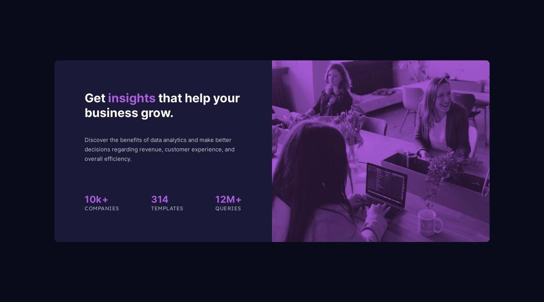 Frontend Mentor | Stats preview card component | React js & Css | Add some animation coding ...