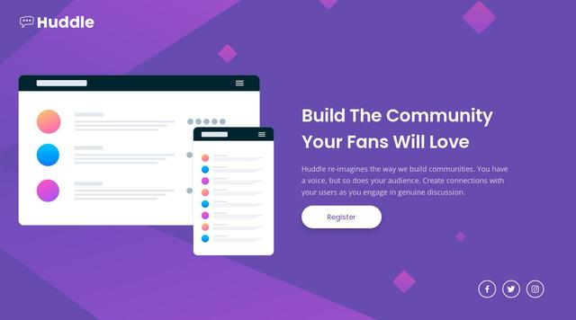 Frontend Mentor | Responsive huddle landing page using CSS grid and flexbox coding challenge ...