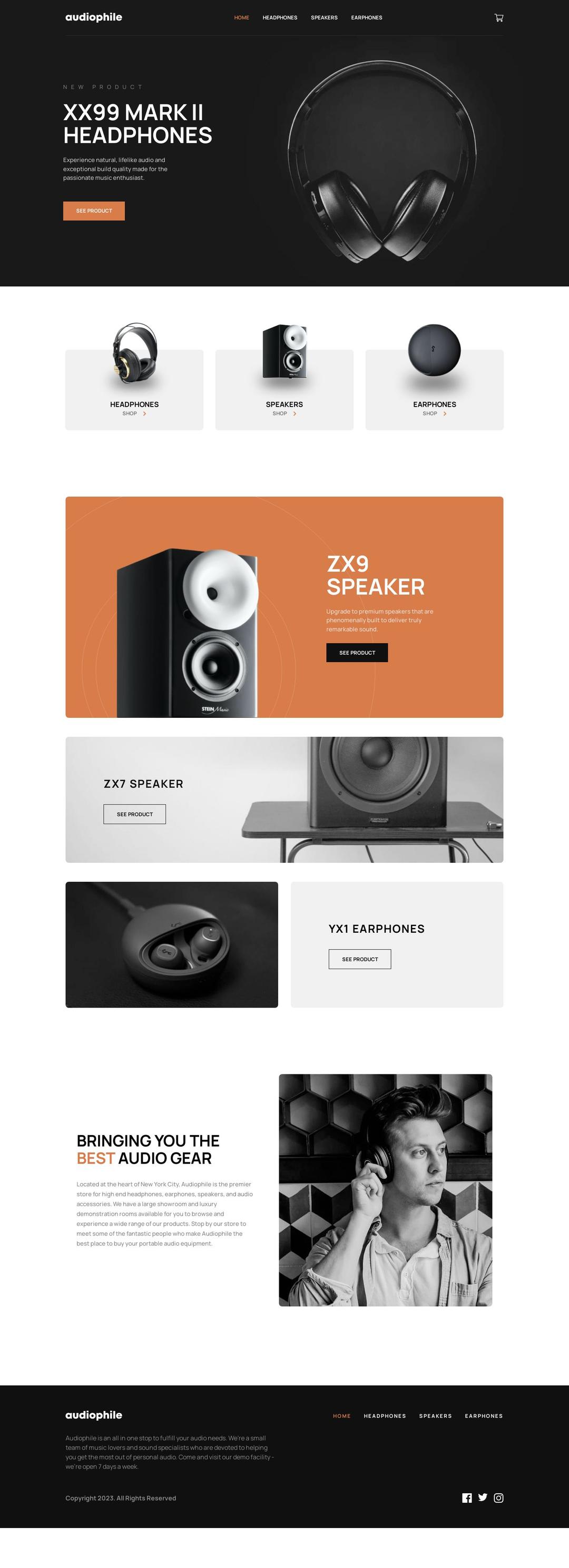 Frontend Mentor | React Tailwind Audiophile coding challenge solution