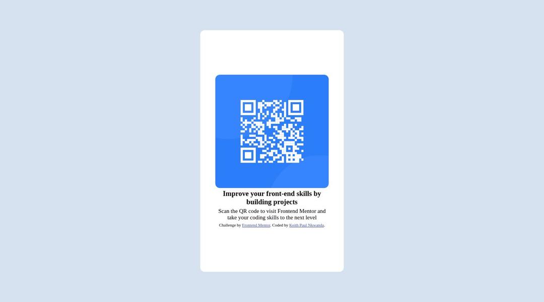 Frontend Mentor | QR Code using flex coding challenge solution
