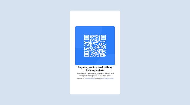 Frontend Mentor | QR Code using flex coding challenge solution