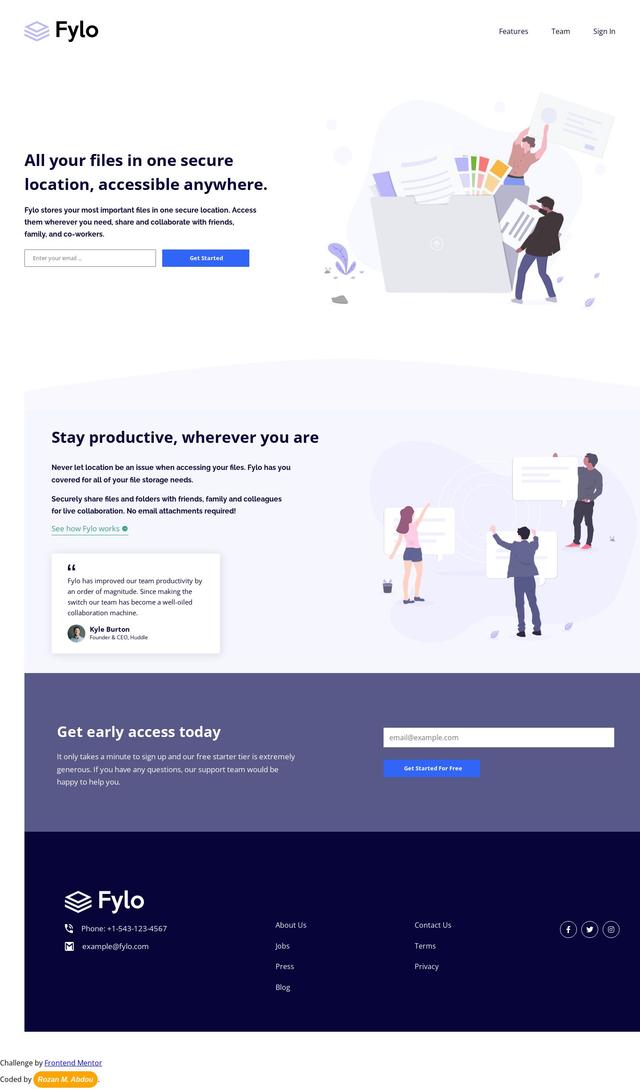 Frontend Mentor | fylo-landing-page-with-two-column-layout-ma coding ...
