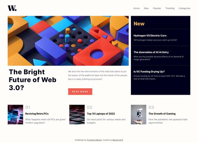 Frontend Mentor | grid layout / 11ty % Tailwindcss coding challenge solution