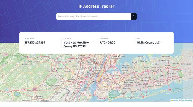 Frontend Mentor | IP Address tracker with vuejs and tailwind coding challenge solution
