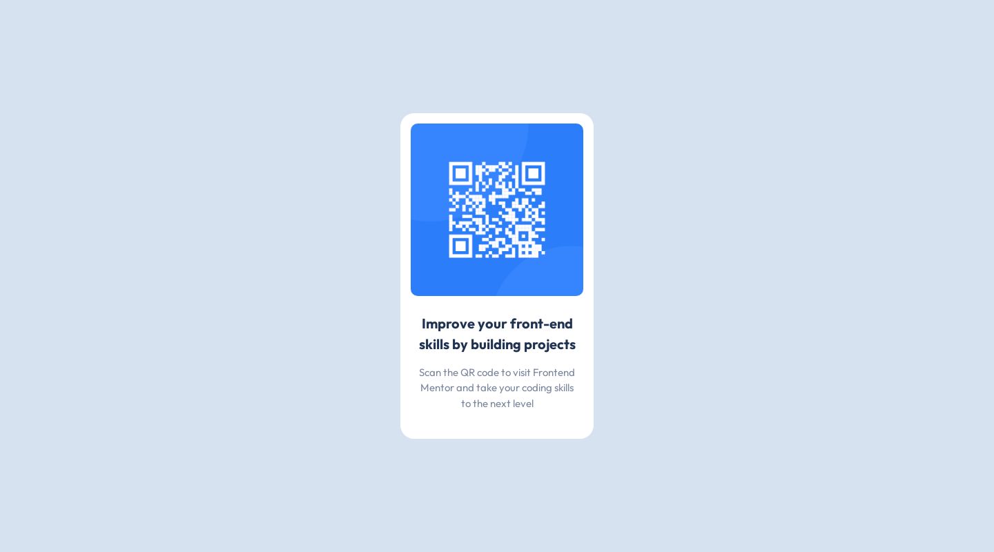 Frontend Mentor | QR-code page using display flex on body tag coding ...