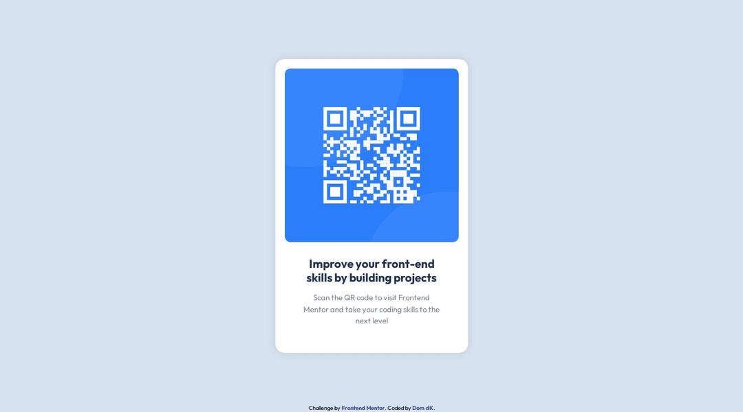 Frontend Mentor | QR Code Challenge using CSS coding challenge solution