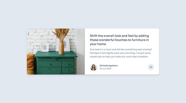 Frontend Mentor | Article preview component (React + Tailwindcss) coding challenge solution