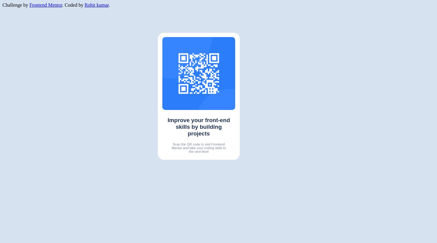 Frontend Mentor | QR Code Challenge coding challenge solution