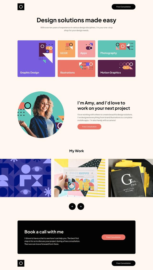 Frontend Mentor | Responsive Single-Page Design Portfolio with Grid and Flexbox coding challenge ...