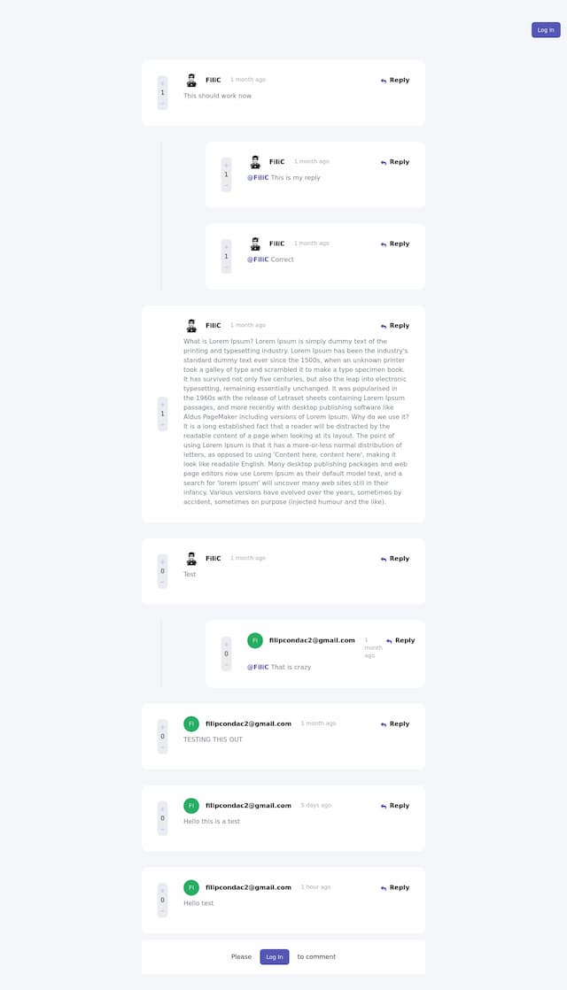 Frontend Mentor | Full-Stack comments board coding challenge solution