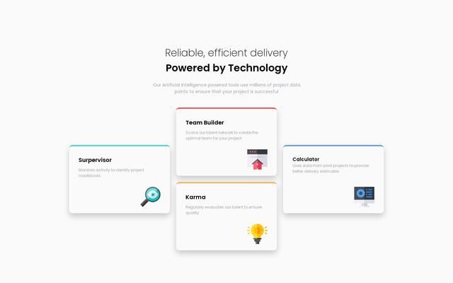 Frontend Mentor | Four card feature section using CSS Grid and flexbox coding challenge solution