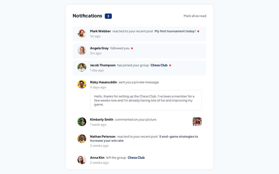 Frontend Mentor Responsive Notifications Page Using Html Css Js