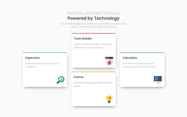 Frontend Mentor Four Card Feature Section Using Grid Coding Challenge