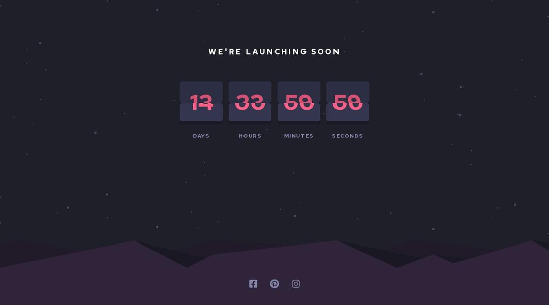 Frontend Mentor | Launch countdown timer coding challenge solution