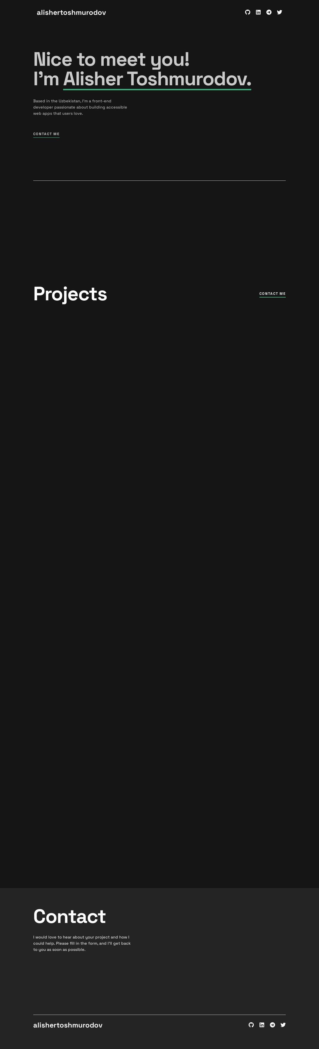 Frontend Mentor | Portfolio website (React.js) coding challenge solution