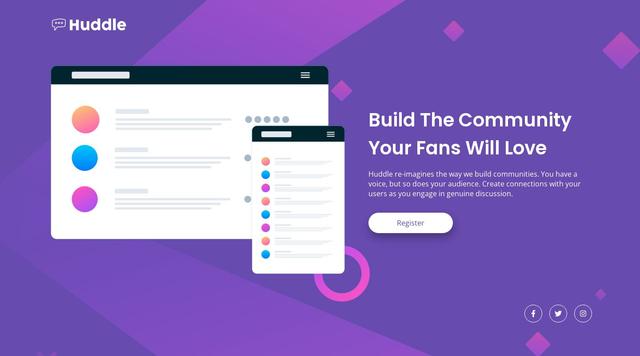 Frontend Mentor | Responsive huddle landing page using flexbox coding challenge solution