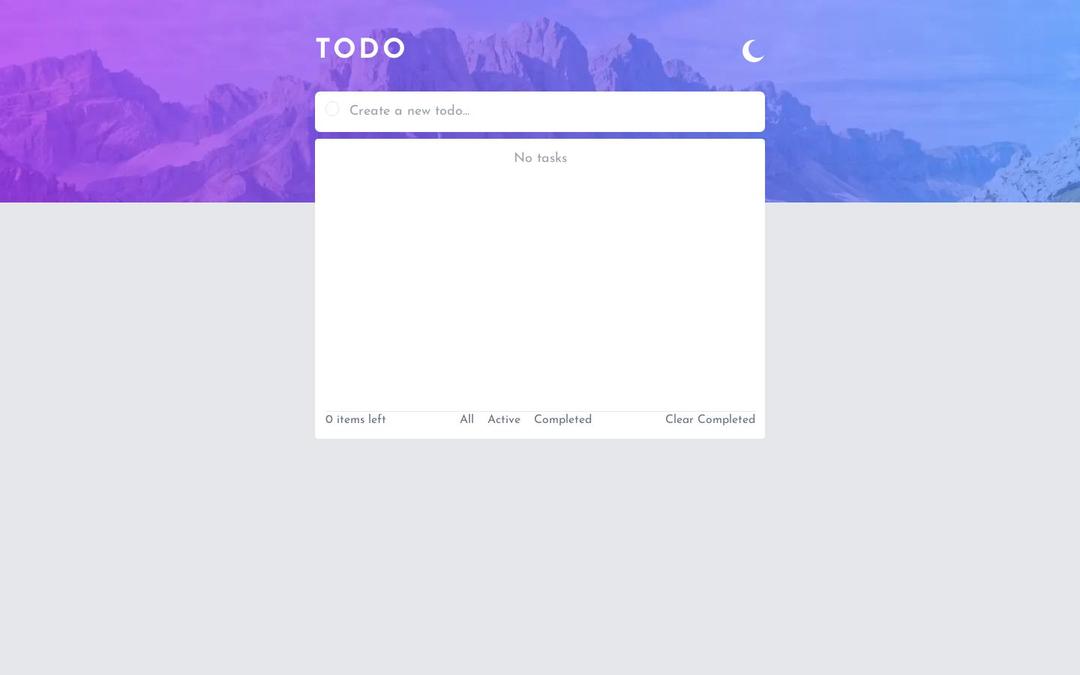 Frontend Mentor | Todo using NextJS and Tailwind CSS coding challenge solution