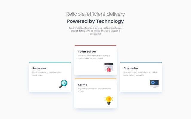 Frontend Mentor | Four card features section using CSS Grid coding ...