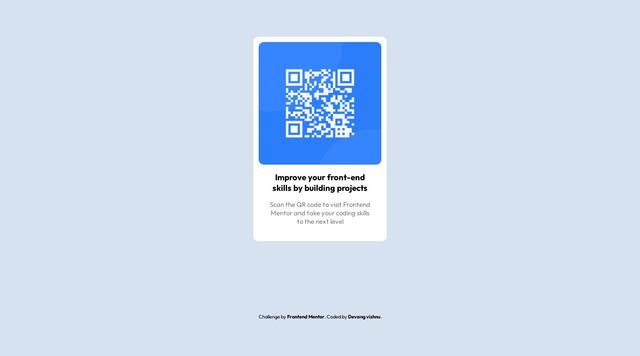 Frontend Mentor | QR Code made using CSS Flexbox coding challenge solution