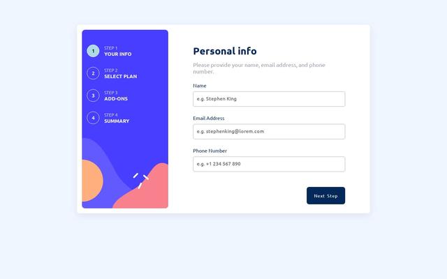 Frontend Mentor Multi Step Form Made With Plain Html Css And Javascript Coding Challenge Solution