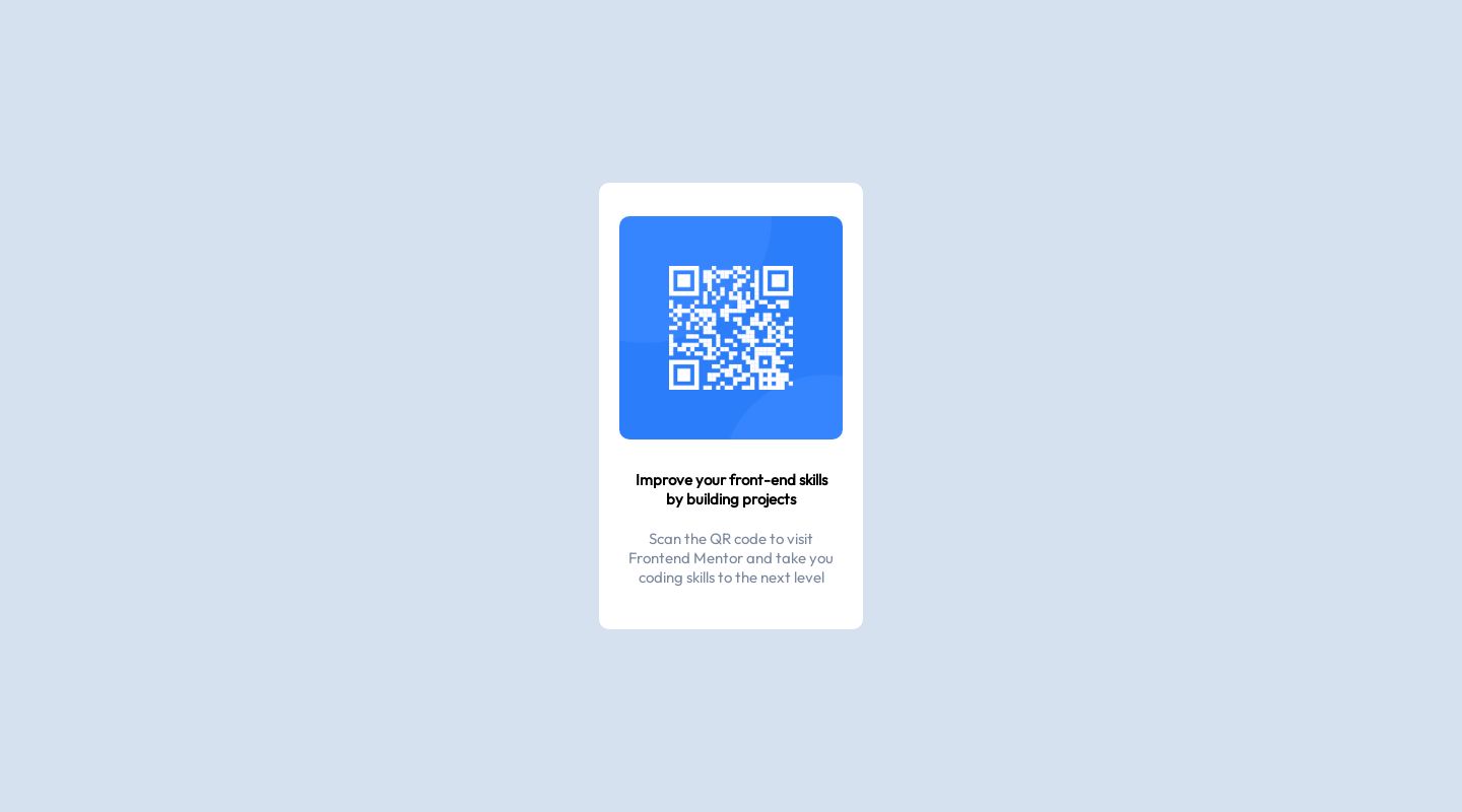 Frontend Mentor | QR code component made using Flexbox coding challenge solution