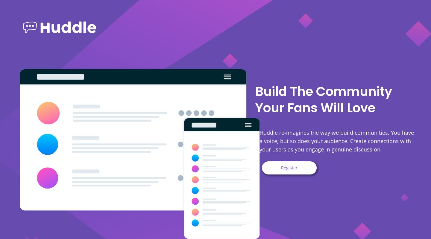 Frontend Mentor | Huddle Landing Page with Single Introductory section ...