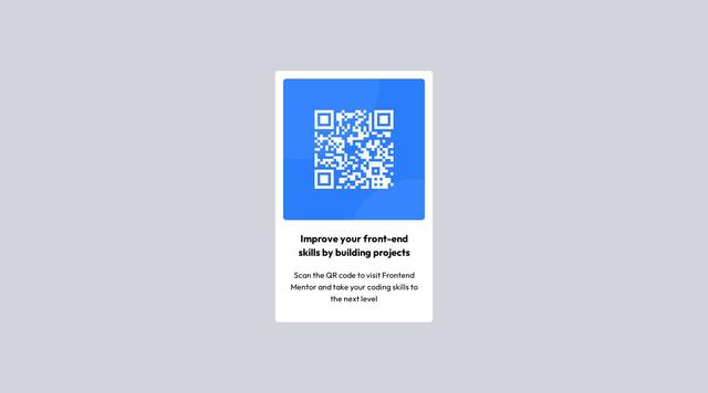 Frontend Mentor | Card with QR code component using flexbox and TailwindCSS coding challenge ...